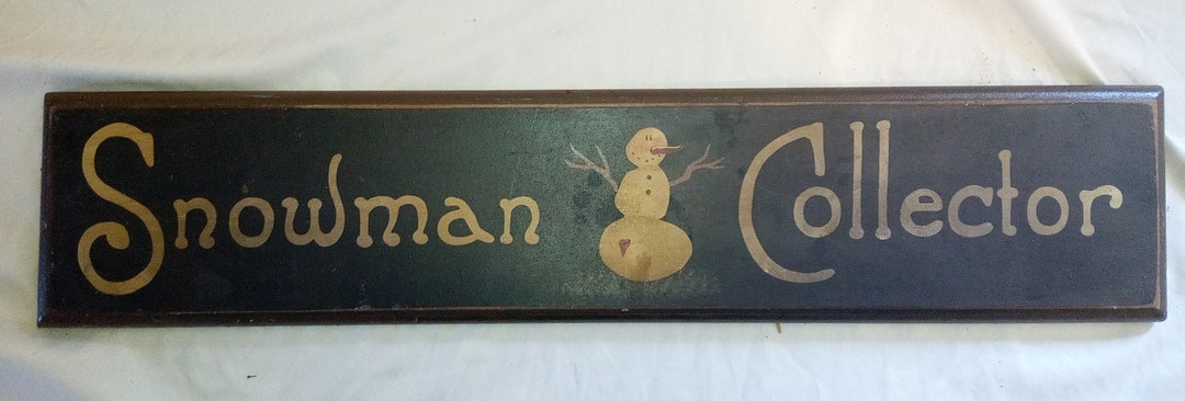 Wooden Farmhouse Country Christmas Sign snowman Collector - Etsy