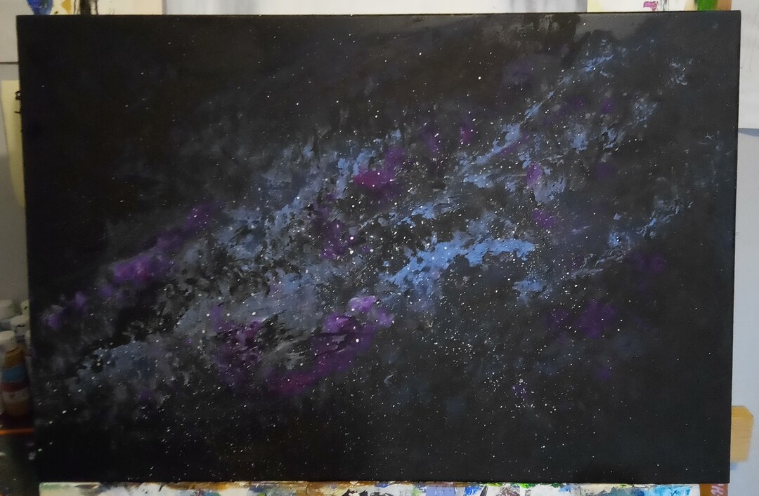 Original Hand Painted Galaxy Painting - Etsy