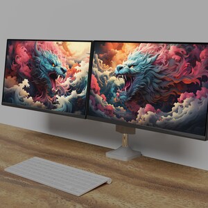 Dragon Wallpaper Dual Monitor Wallpaper Dragon Desktop Wallpaper ...