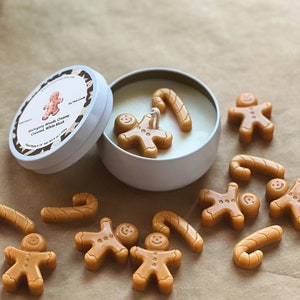 Gingerbread Man Tin Candle, Christmas Container Candle, House Warming ...