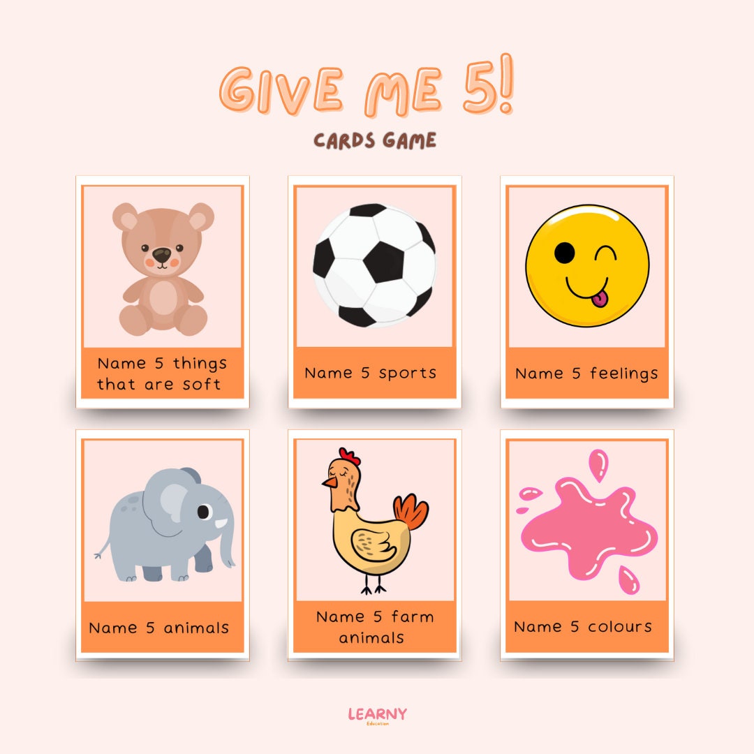 Give Me 5| Name 5 Things Game| Primary School Game| Classroom Games ...