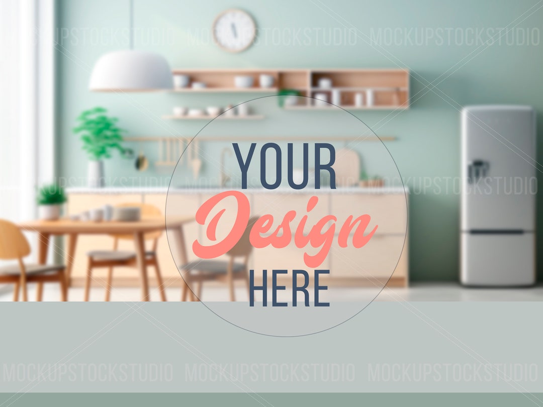 Kitchen Background Mockup, Table Mockup for Product, Kitchen Backdrop ...