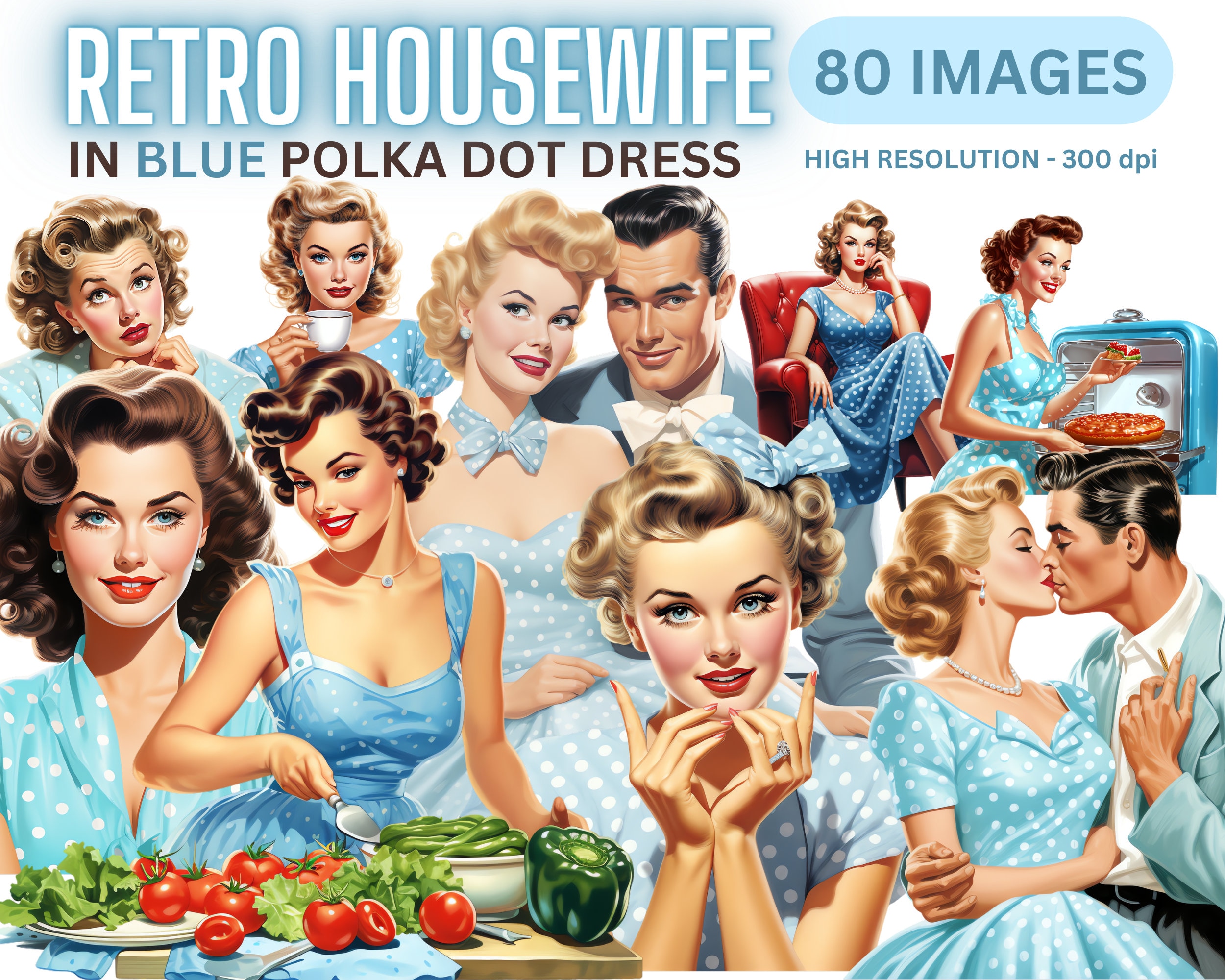 Housewife 50s Theme Clip Art