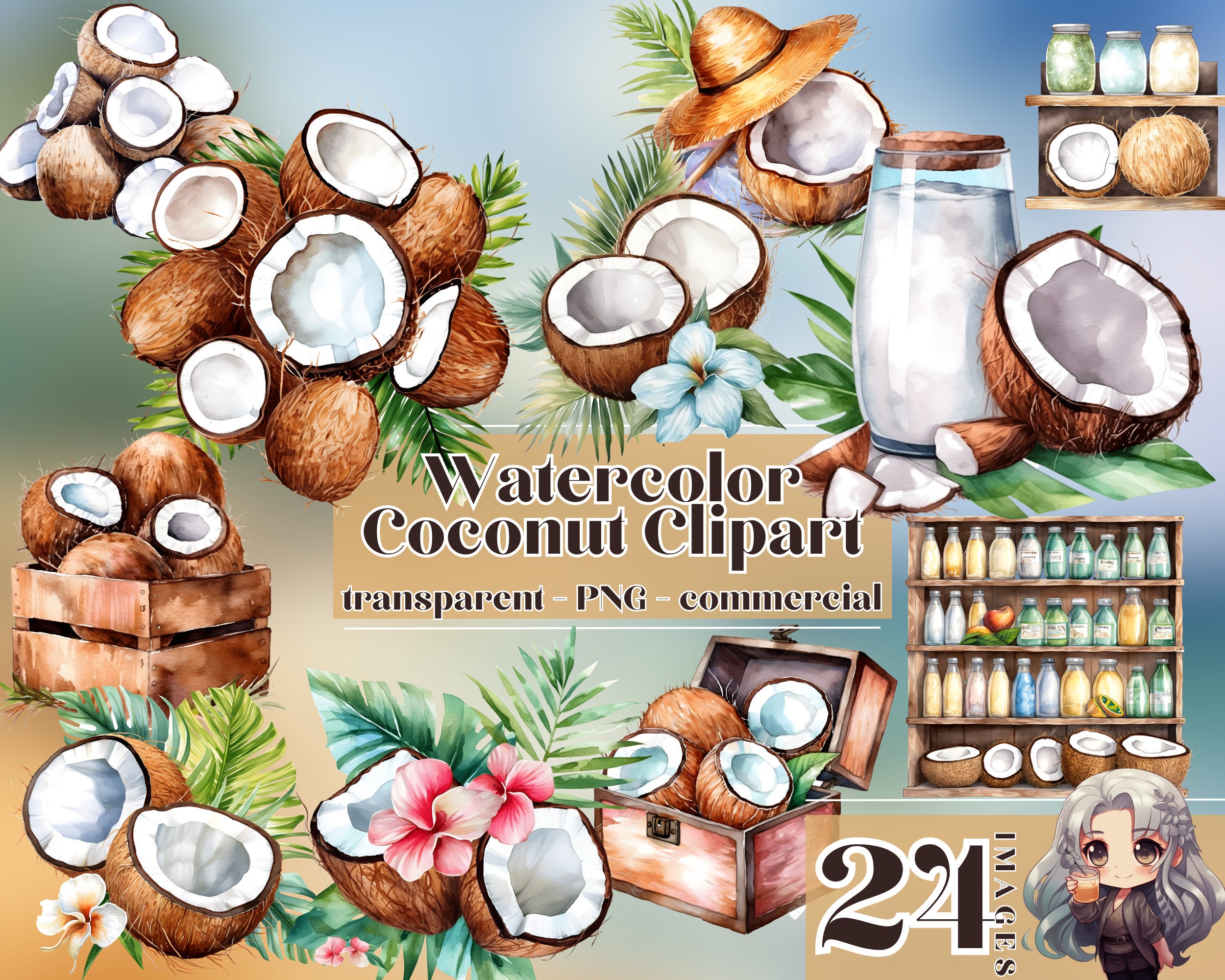 Whole Coconut Clip Art