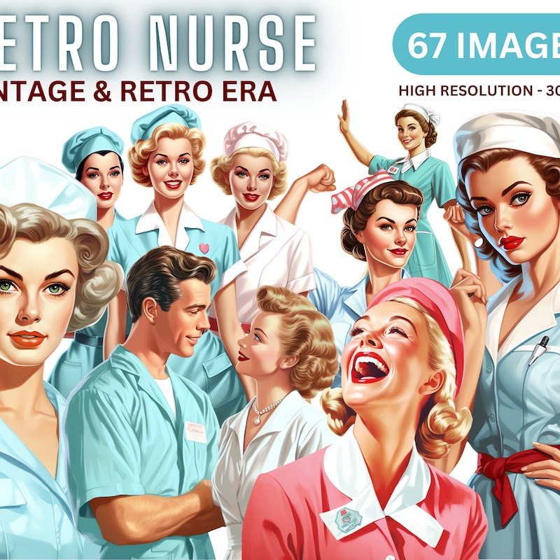 Retro Nurse Cartoon - Etsy UK
