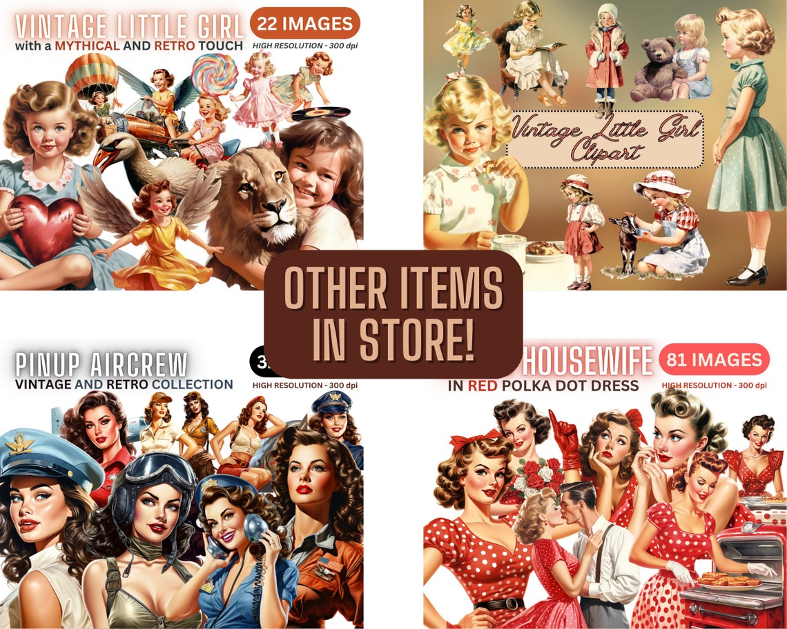 Pinup Chola Clipart Set – 32 Retro Gangster Illustrations (PNG ...