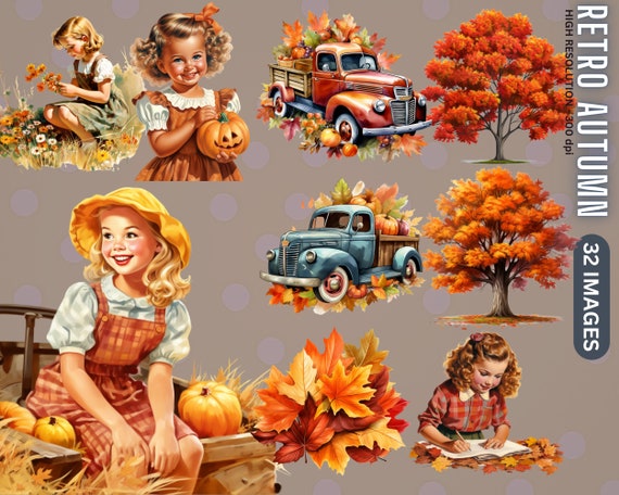 Vintage Autumn Clip Art