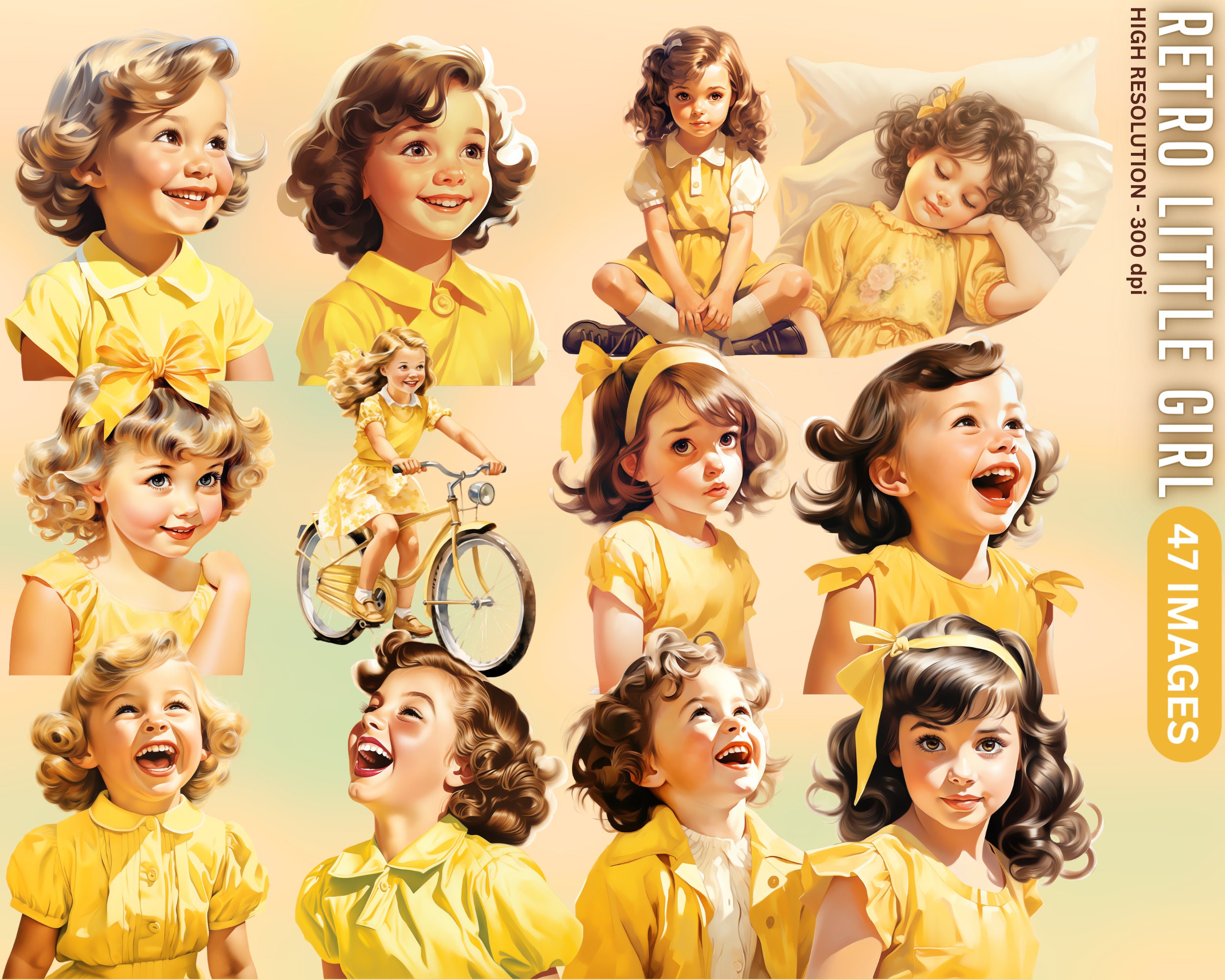 Retro Little Girl Clipart Vintage Little Girl Clip Art, 1950s Fashion ... Retro Little Girl Clipart Vintage Little Girl Clip Art, 1950s Fashion ...