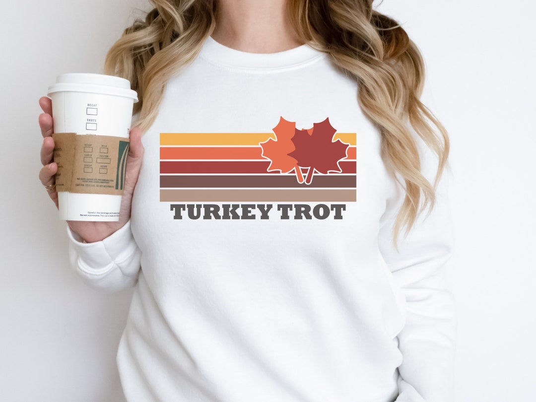 Turkey Trot Fall Leaves Sweater Turkey Trot Crewneck Turkey Trot ...
