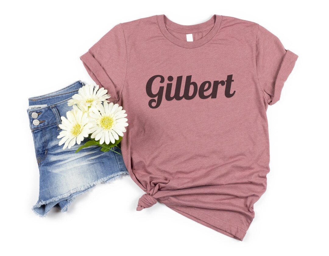 Gilbert Arizona Cursive Script Tee Shirt, US Shirt, Bella & Canvas 3001 ...