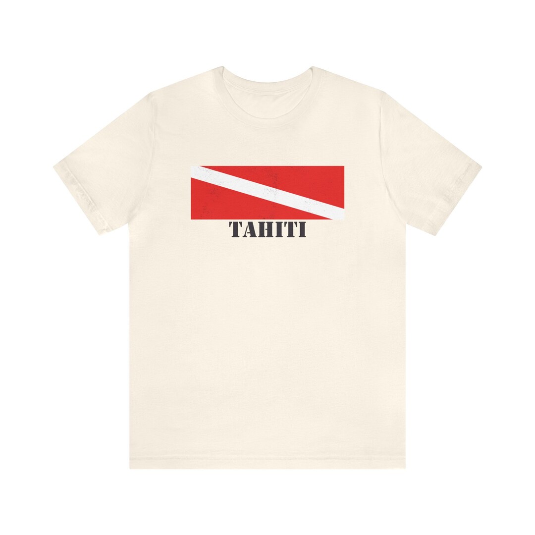 Tahiti Dive Shirt Tahiti Dive Flag and Scuba Style Tshirt Tahiti ...
