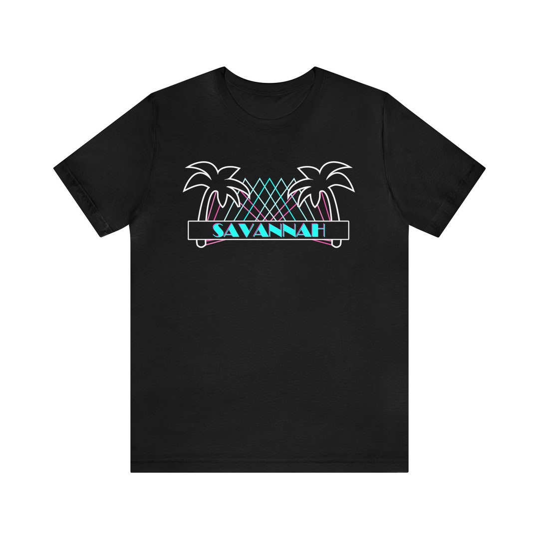 Savannah Shirt Savannah Miami Vice Style Tshirt Savannah Black T-shirt ...