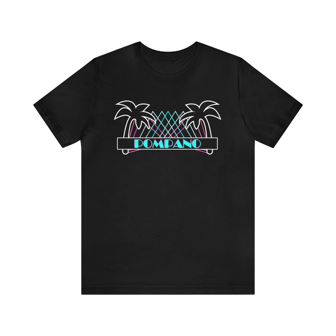 Pompano Shirt Pompano Miami Vice Style Tshirt Pompano Black T-shirt ...