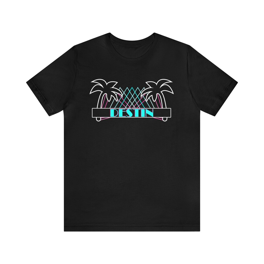 Destin Shirt Destin Miami Vice Style Tshirt Destin Black T-shirt Destin ...
