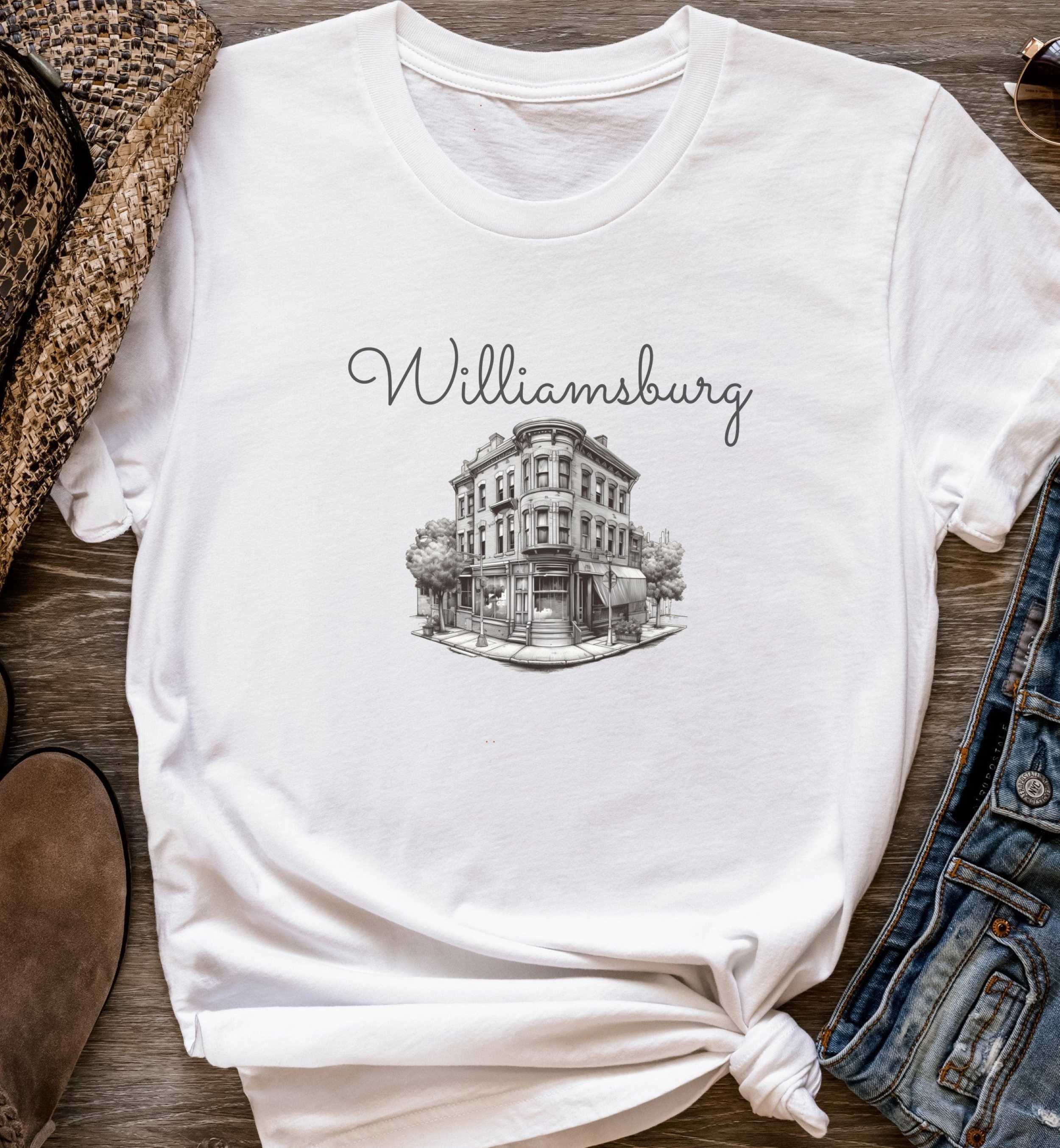 Williamsburg Tshirt Architecture Tshirt New York City T-shirt NYC Shirt ...