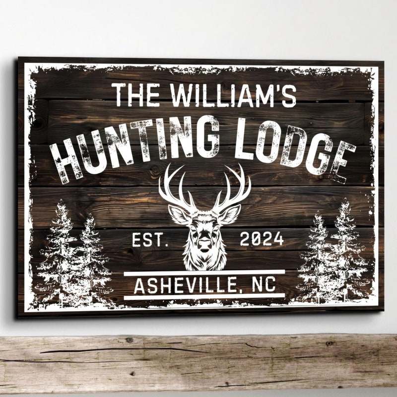 Hunting Lodge Sign - Etsy