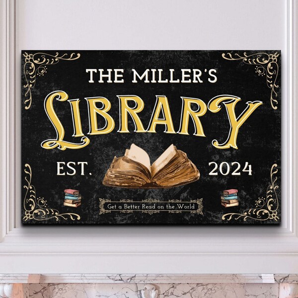Custom Library Sign - Etsy