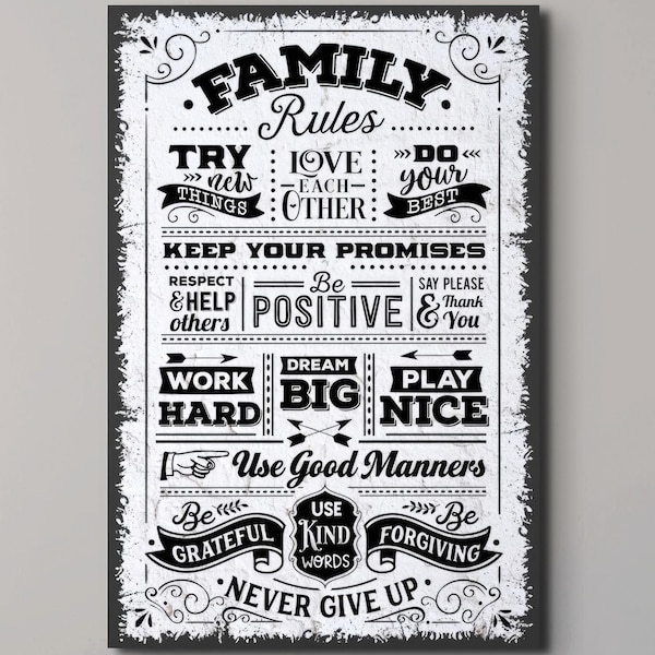 Family Rules - Etsy UK