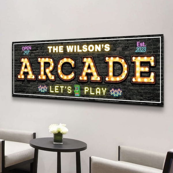 Arcade Marquee Art - Etsy