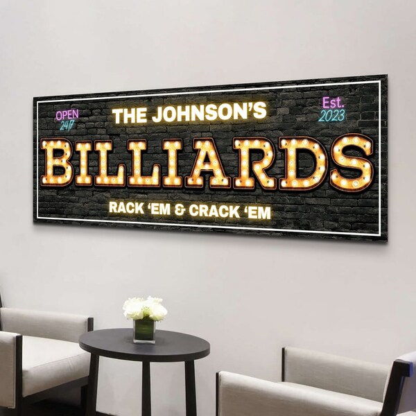 Billiards Sign - Etsy