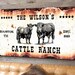 Cattle Ranch Signs, Rustic Personalized Ranch Wall Art Decor, Modern ...