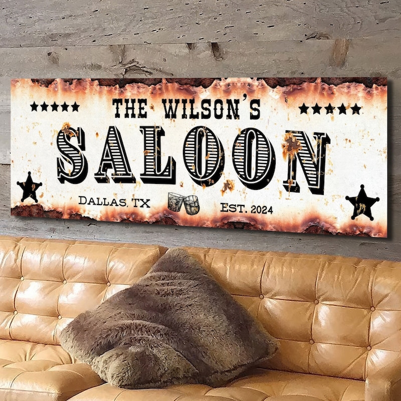 Wood Saloon Sign - Etsy