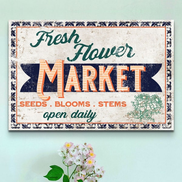 Fresh Flower Market Sign - Etsy