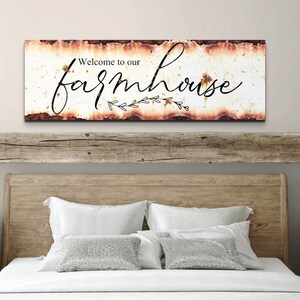 Welcome to Our Farmhouse Sign, Rustic Home Decor, Country Wall Art ...