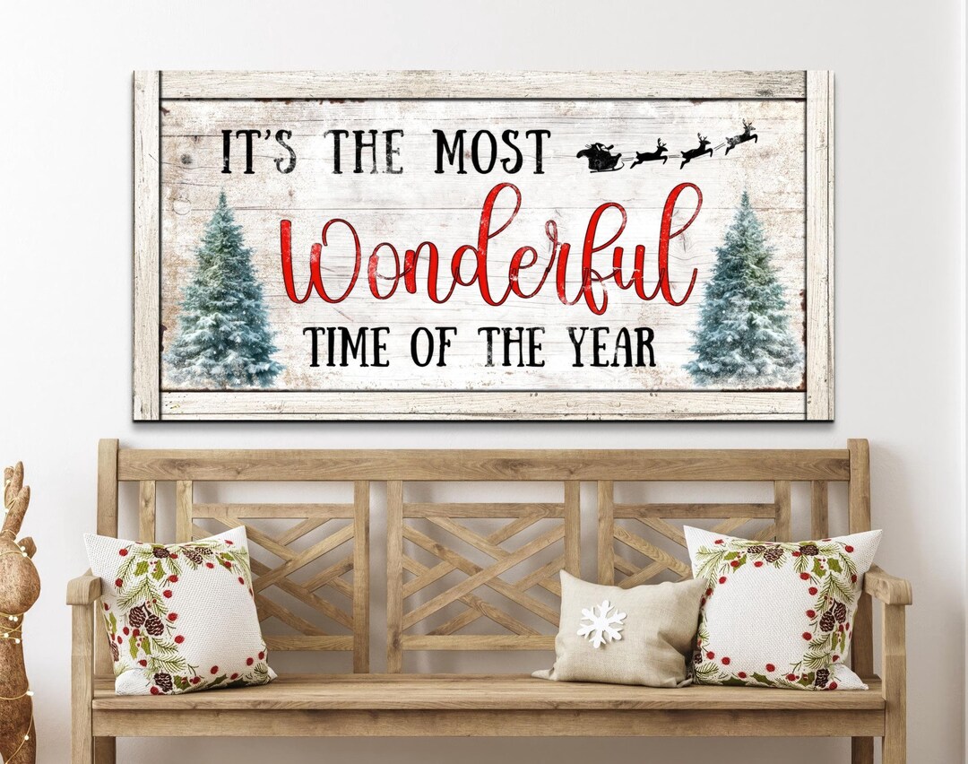 It's the Most Wonderful Time of the Year Christmas Sign, Modern ...