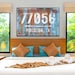 Zip Code Sign, Rustic Decor, Zipcode Wall Art, Custom Location Canvas ...