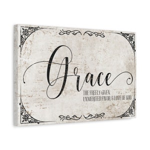 Vintage Grace Wall Art, Religious Decor, Christian Gifts for Pastor ...