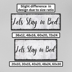 Lets Stay in Bed Sign, Master Bedroom Decor, Modern Farmhouse Wall Art ...