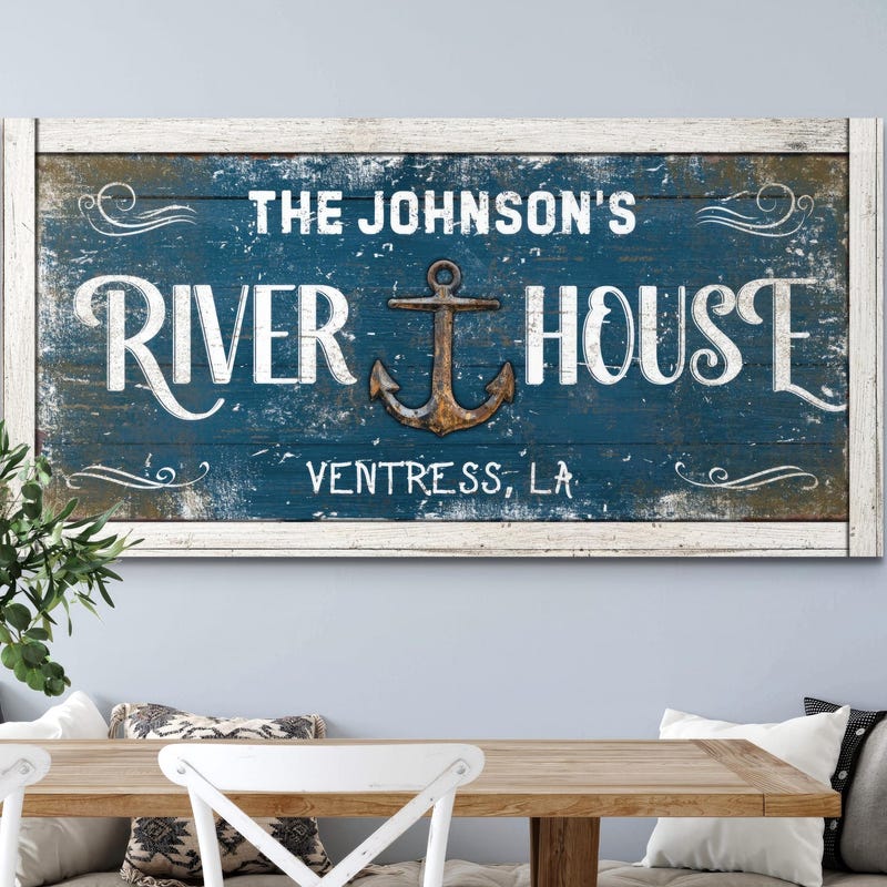 River House Sign - Etsy