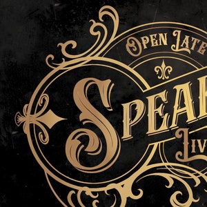 Speakeasy Bar Sign, Prohibition Lounge Wall Art, Basement Bar Artwork ...
