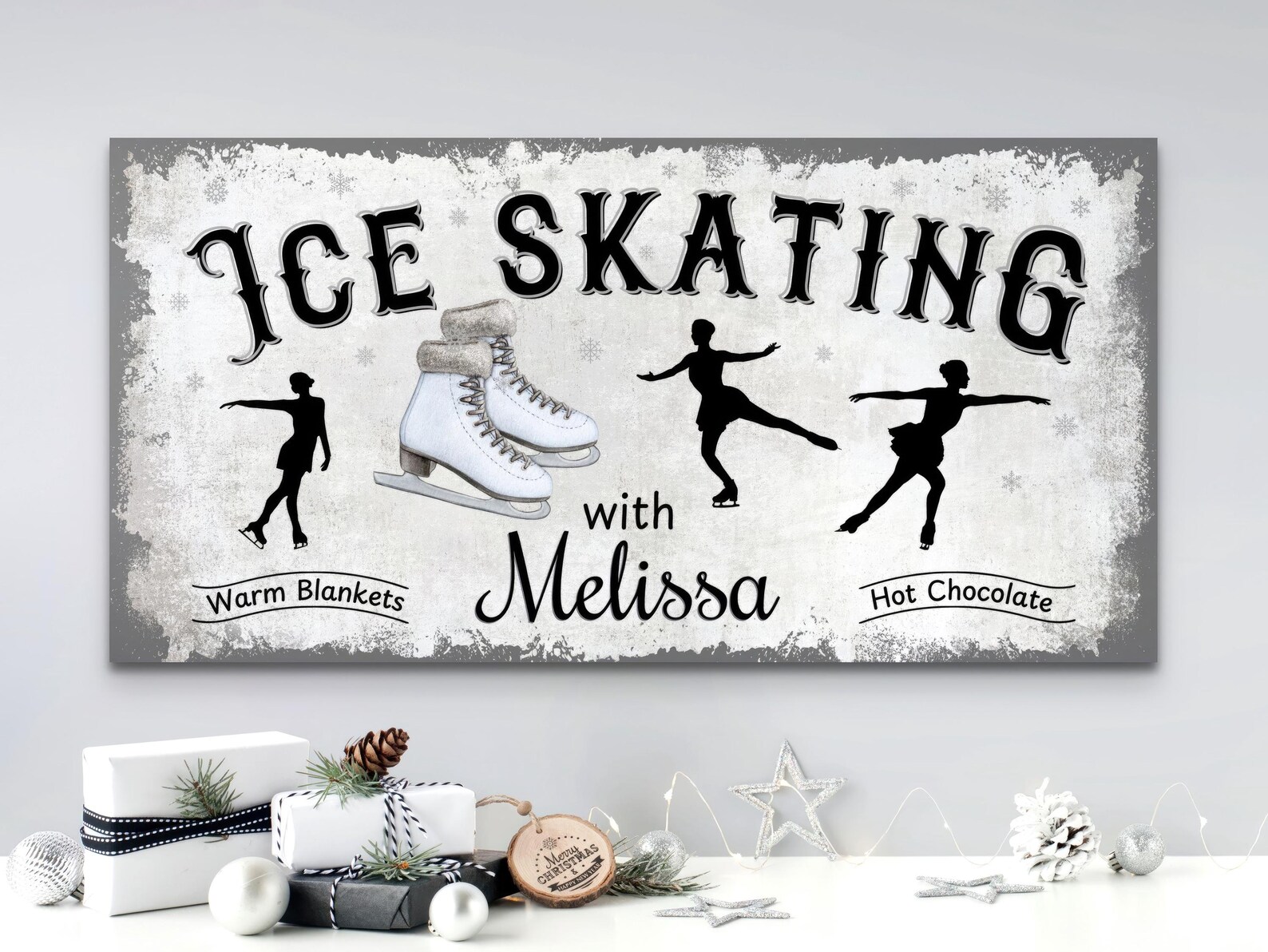 Personalized Ice Skating Gifts, Custom Ice Skating Sign, Girls Room ...