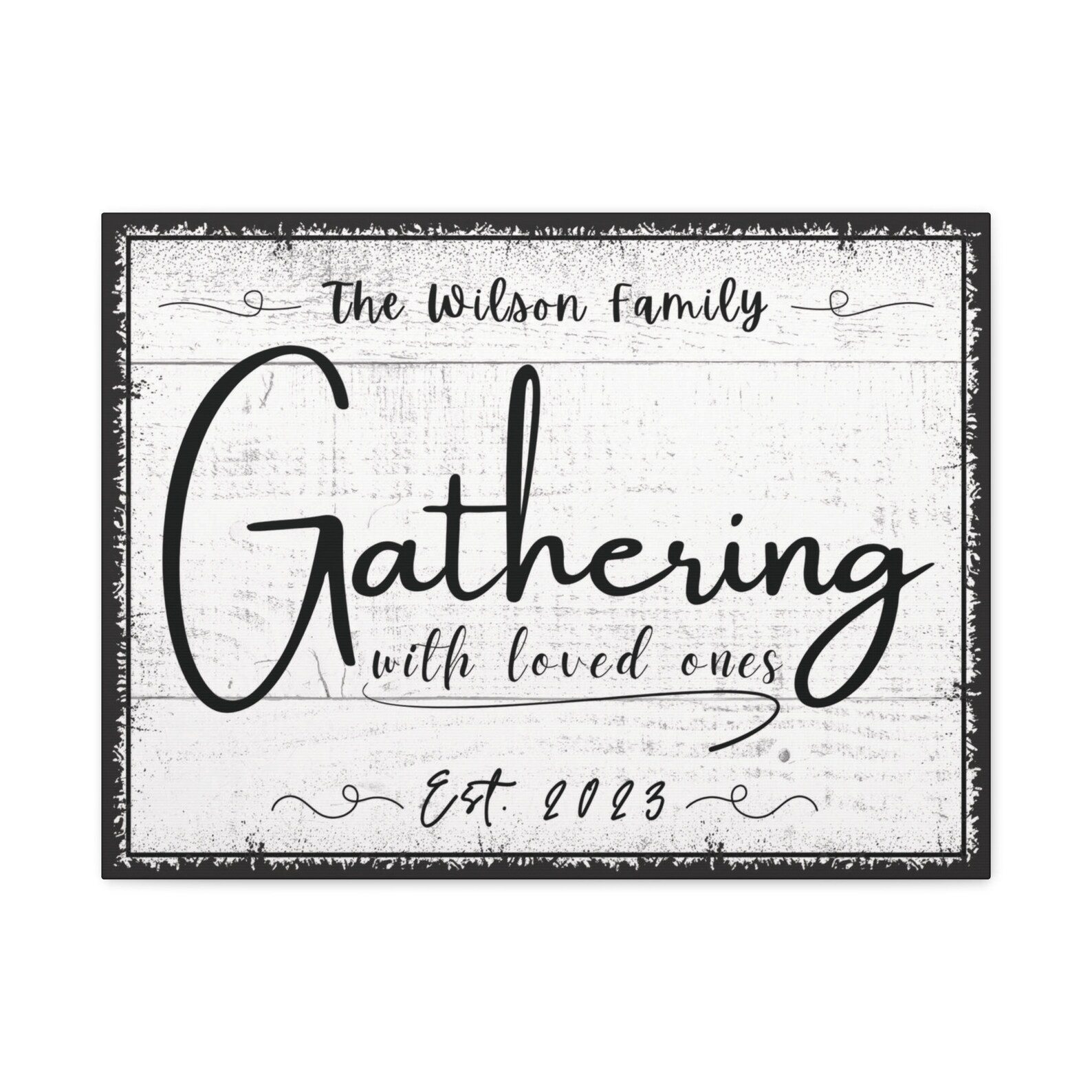 Personalized Gathering Place Sign Gather Around Table Wall - Etsy