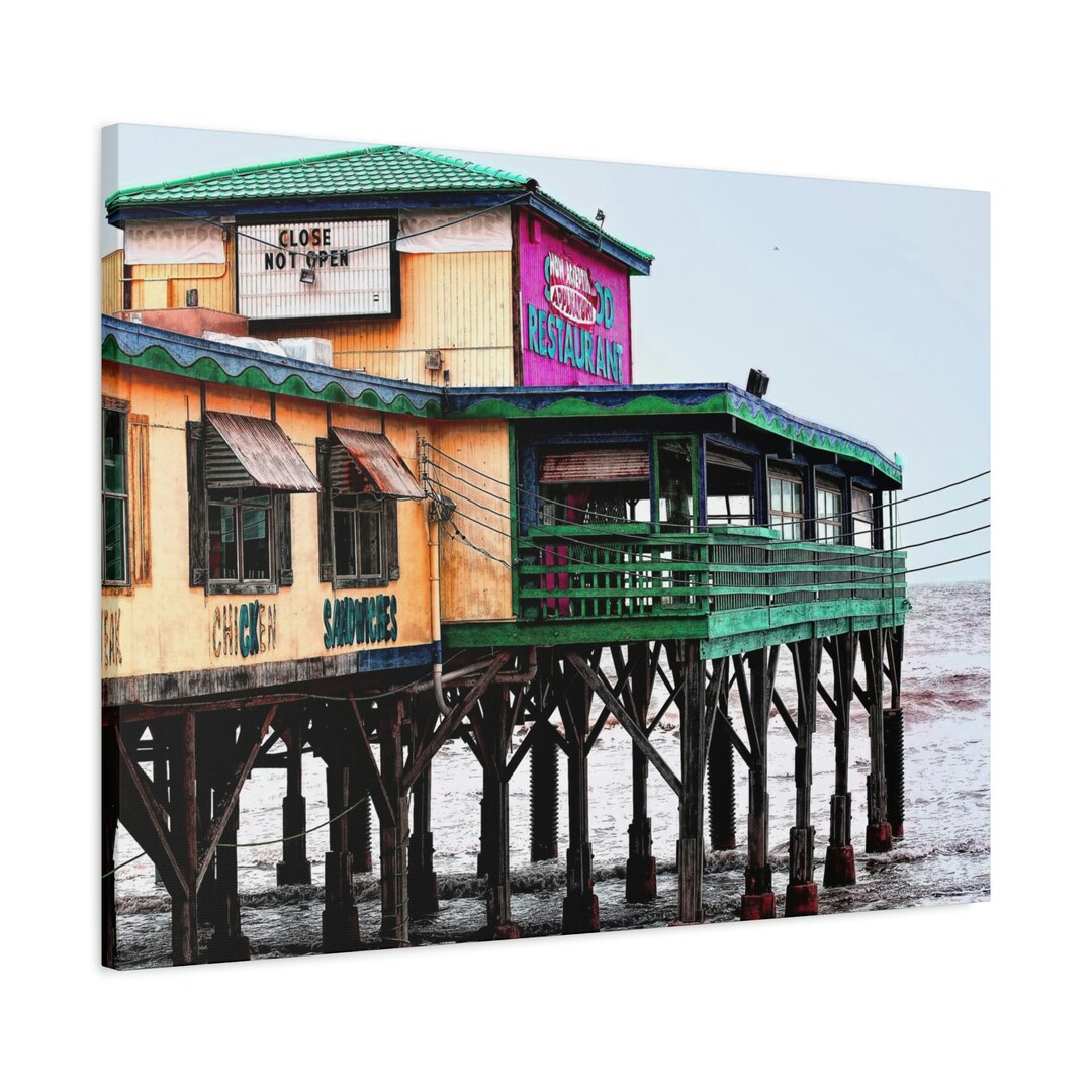 Pier Canvas Print, Ocean Wall Art, Home Decor Hanging, Living Room ...