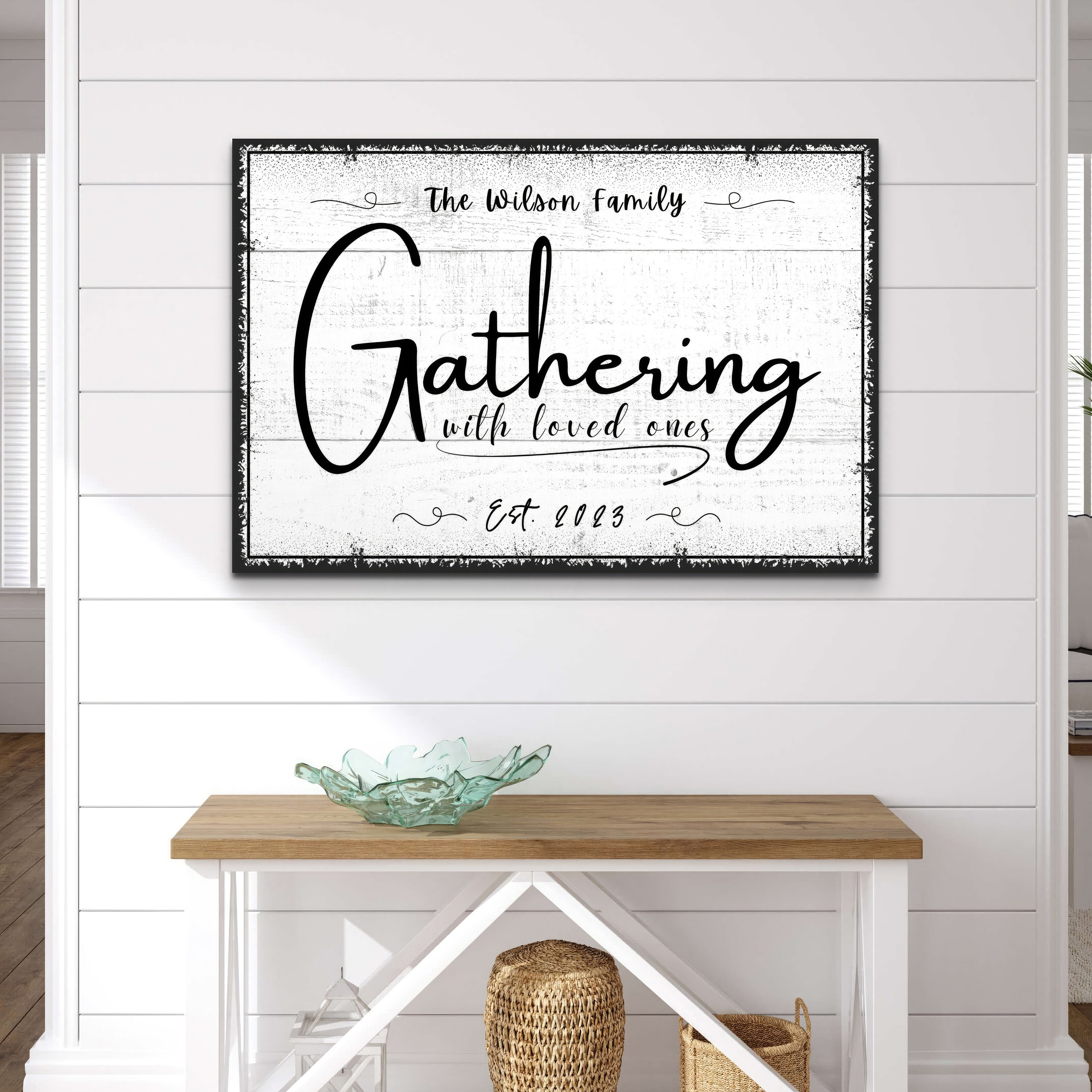 Personalized Gathering Place Sign Gather Around Table Wall - Etsy