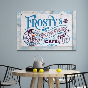 Frosty Sign, Christmas Snowman Decor, Xmas Centerpiece, Modern ...