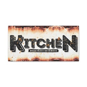 Rustic Kitchen Sign, Modern Farmhouse Kitchen Wall Art, Vintage ...
