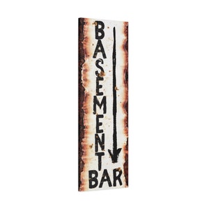 Vertical Basement Bar Sign, Rustic Home Bar Decor, Bar Arrow Wall Art ...