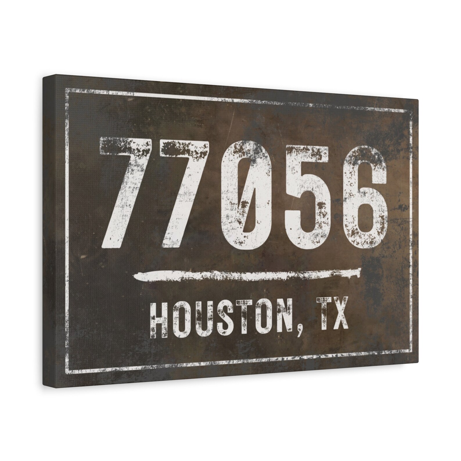 Zip Code Sign, Rustic Decor, Zipcode Wall Art, Custom Location Canvas ...