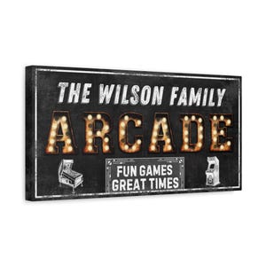 Arcade Sign, Personalized Arcade Wall Art, Custom Game Room Decor ...