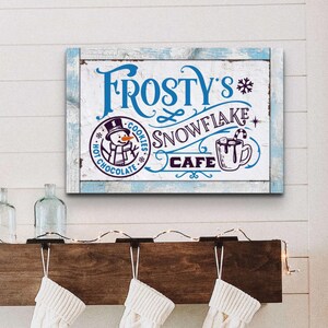 Frosty Sign, Christmas Snowman Decor, Xmas Centerpiece, Modern ...