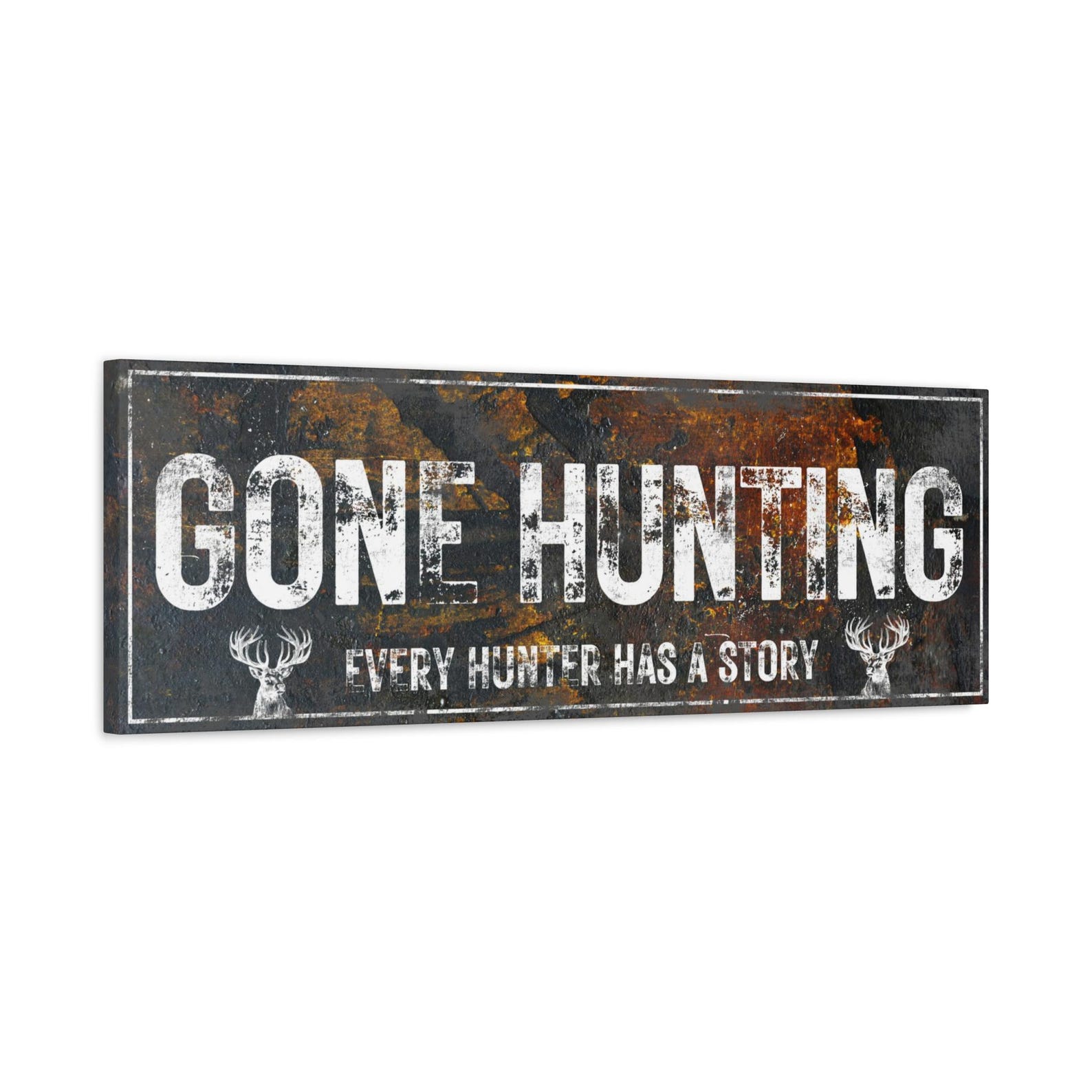 Gone Hunting Wall Art Sing Rustic Home Decor, Hunter Gifts for Him Men ...