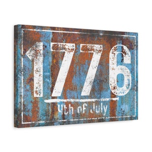 1776 Sign, 4th of July Wall Art, Rustic Decor, Independence Day ...