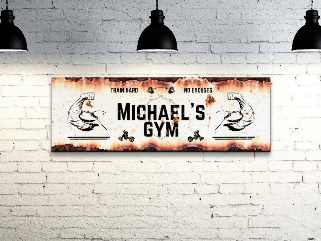 Gym Sign, Garage Gym Decor, Personalized Gifts, Signage for Home Gym ...