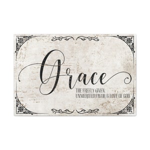 Vintage Grace Wall Art, Religious Decor, Christian Gifts for Pastor ...