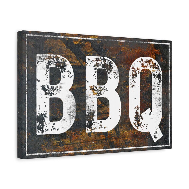 Rustic BBQ Sign, Barbecue Wall Art, BBQ Restaurant Decor, Kitchen ...