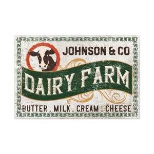 Dairy Farm Sign, Personalized Farmhouse Wall Art, Custom Ranch Home ...